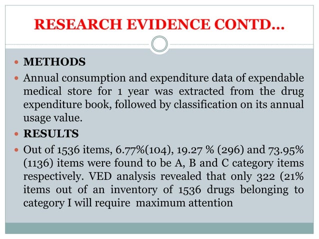 Inventory control in nursing | PPTX | Logistics | Business