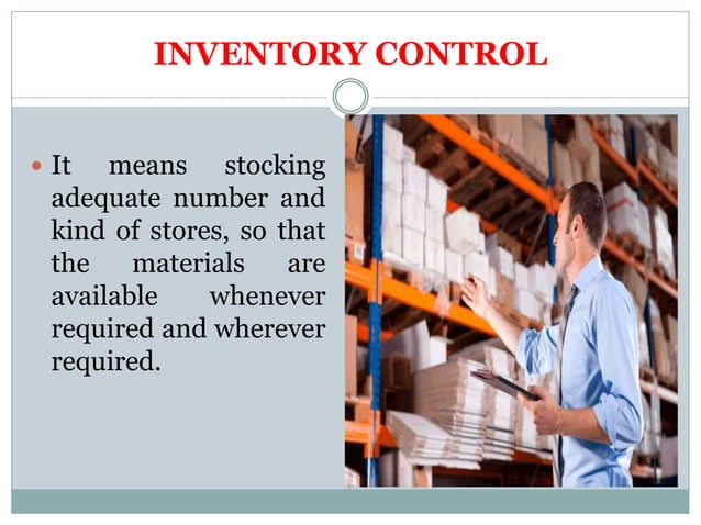 Inventory control in nursing | PPTX | Logistics | Business