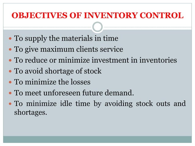 Inventory control in nursing | PPTX | Logistics | Business