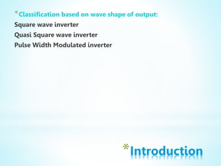 INVERTERS PRESENTATION | PPTX