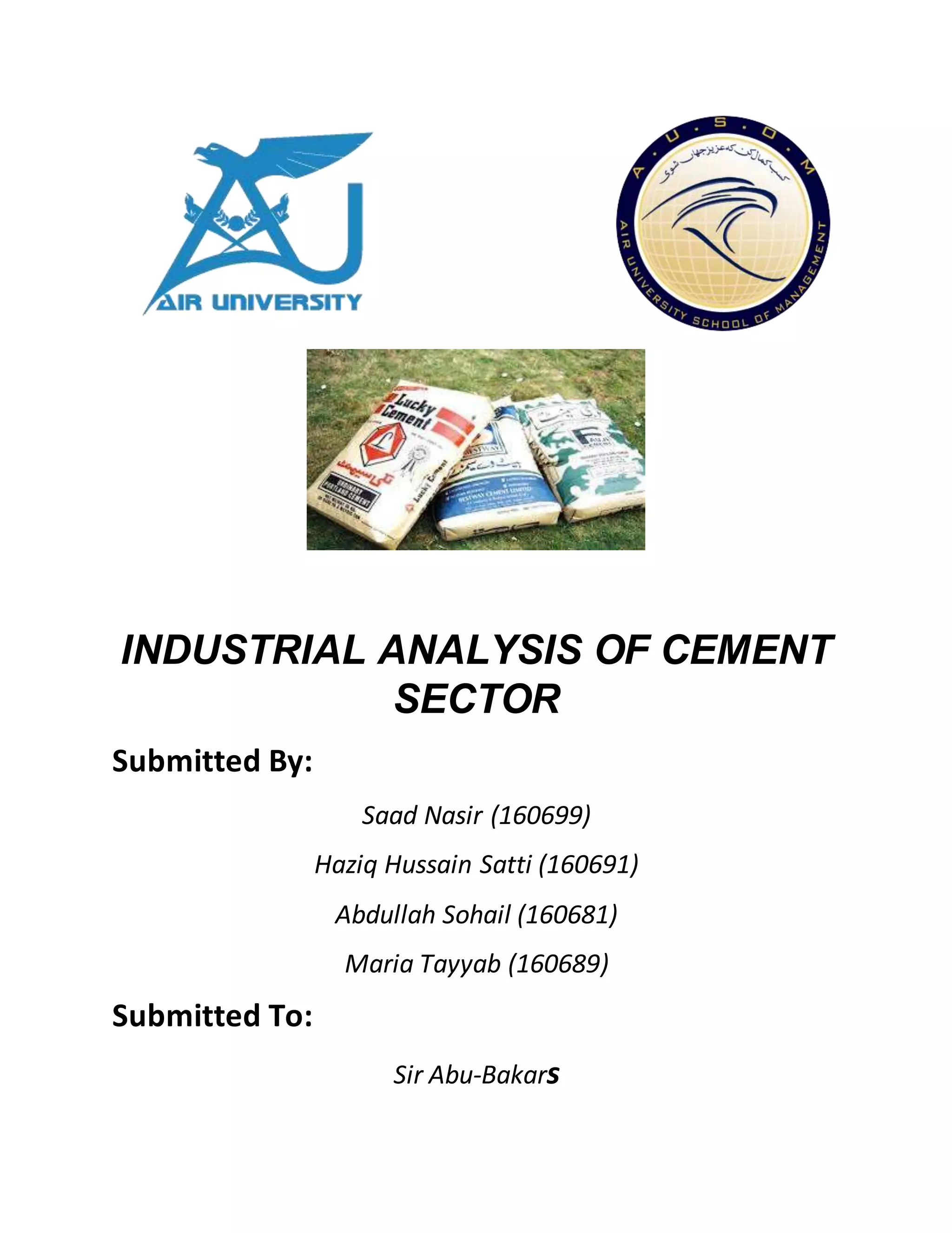 industrial analysis of Pakistan cement industry | DOCX