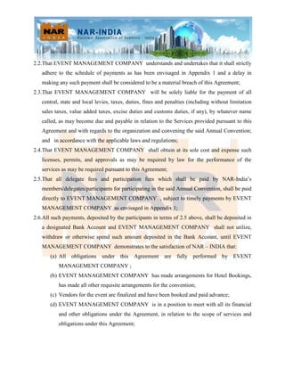 Invitation to Bid for Fifth Convention of NAR - INDIA | PDF