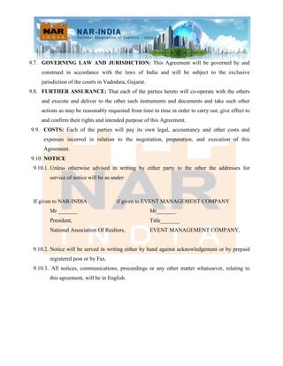 Invitation to Bid for Fifth Convention of NAR - INDIA | PDF