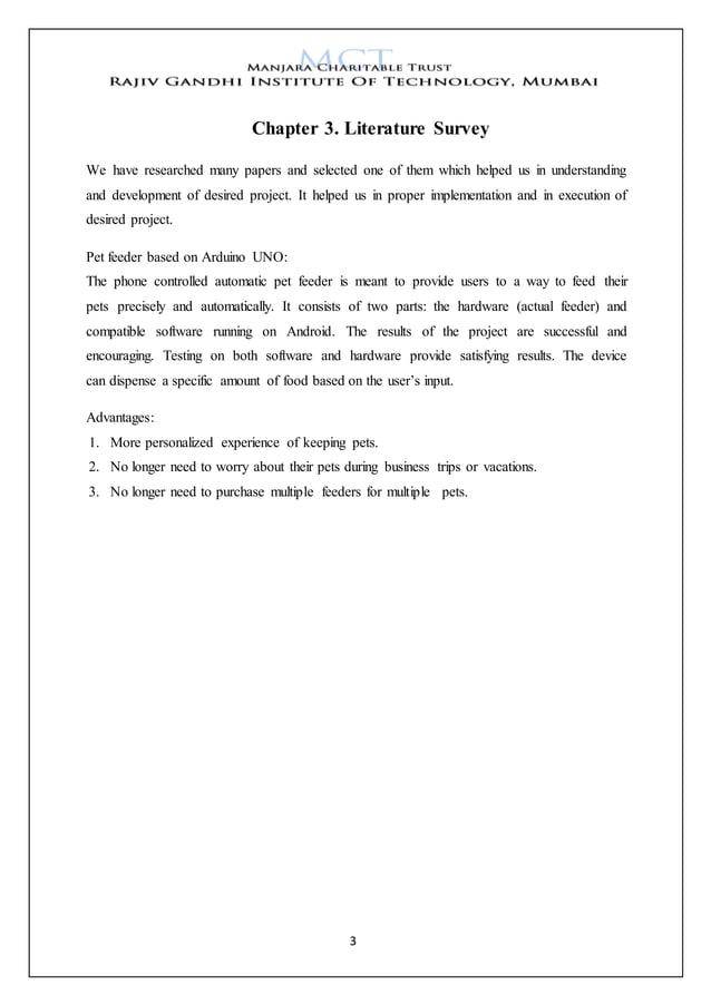 iot pet feeder report | DOCX