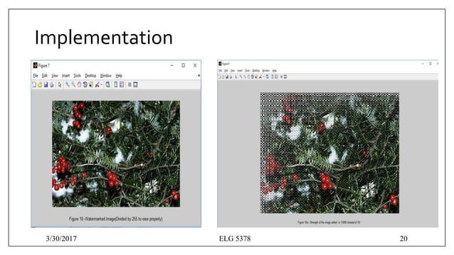 DCT based Image Watermarking | PPTX | Web Development | Internet