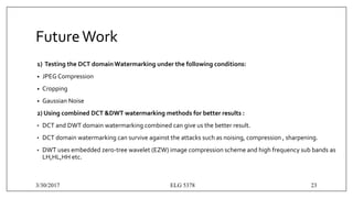 DCT based Image Watermarking | PPTX