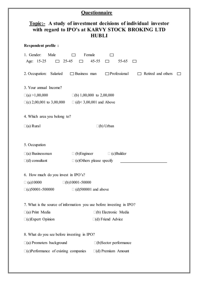 Final ipo questionnaire | DOCX