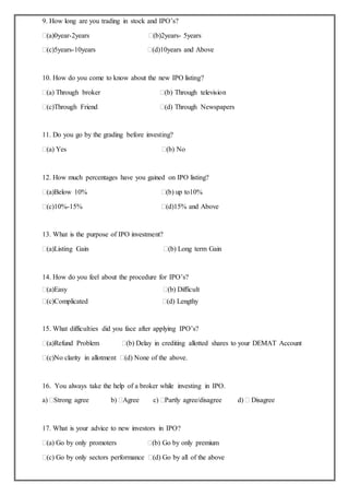 Final ipo questionnaire | DOCX