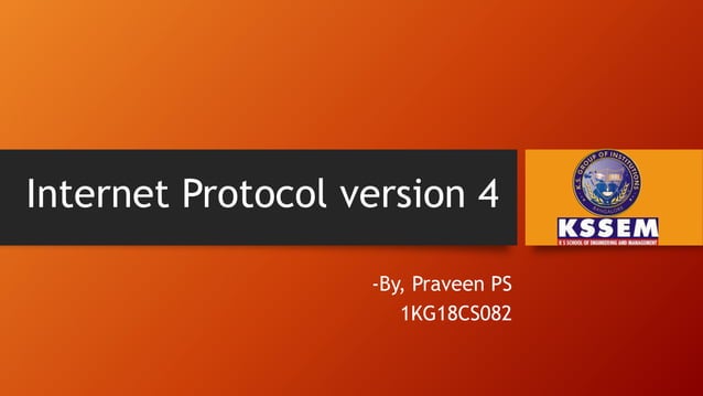 IPv4- Internet Protocol version 4 | PPTX