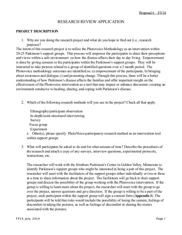 Irb Proposal Template