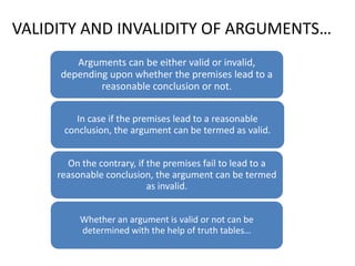 Truth tables presentation | PPTX