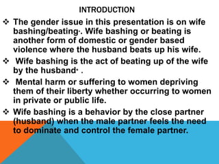 Gender Based Violence- Wife Bashing in Wagol Community, Madang, Papua ...