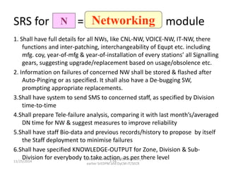 Finalising FRS for ERP of S&T deptt in Indian Railways | PPTX
