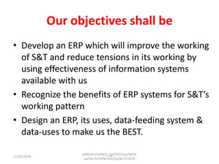Finalising FRS for ERP of S&T deptt in Indian Railways | PPTX
