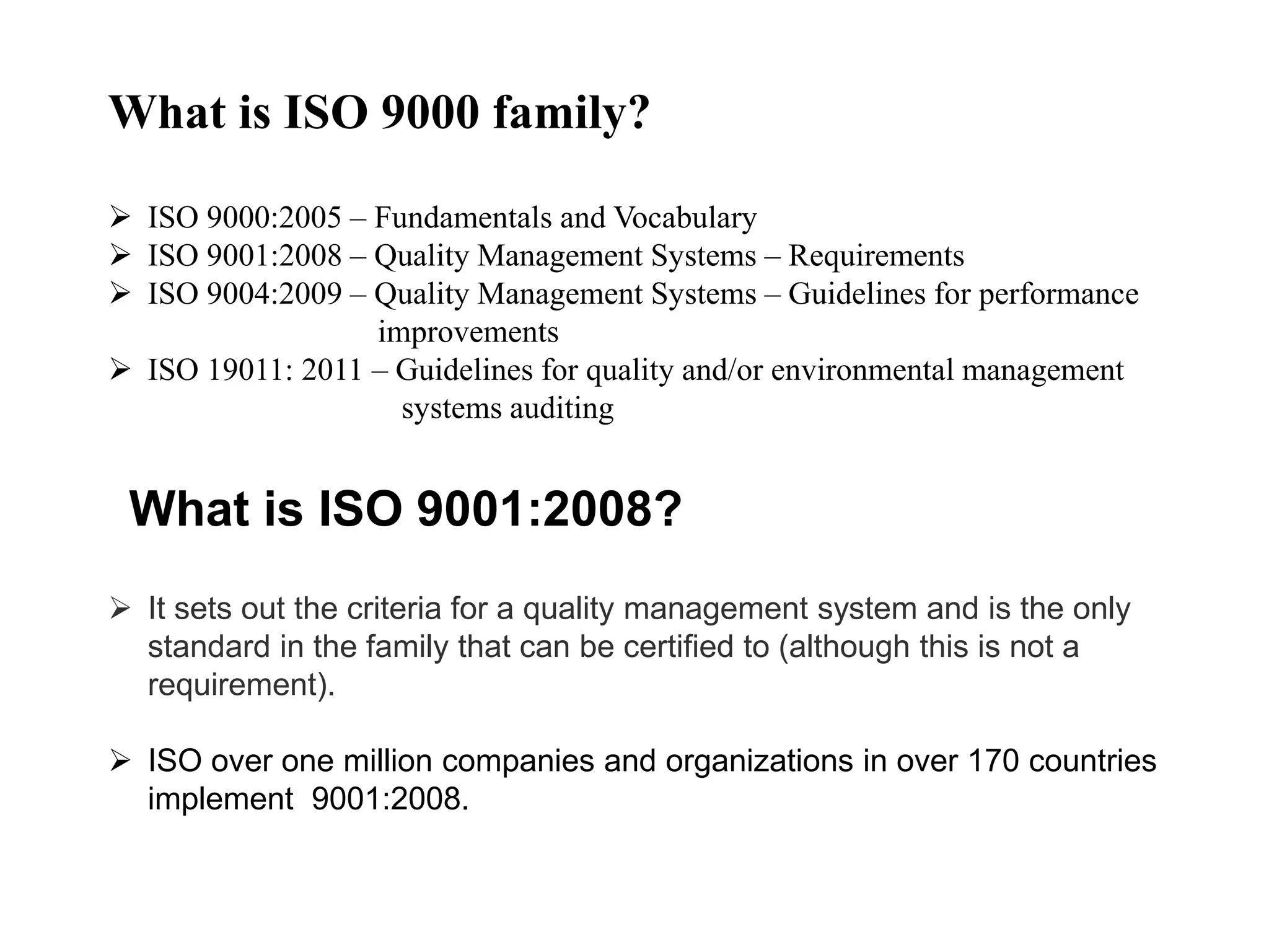 ISO 9001 - It sets out the criteria for a quality management system and ...