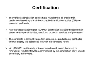 ISO 9001 - It sets out the criteria for a quality management system and ...