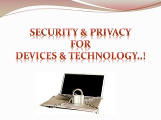 Security & Privacy of Information Technology | PPTX