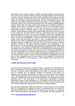 Finality of prophethood by maududi | PDF