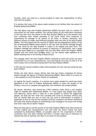 Finality of prophethood by maududi | PDF