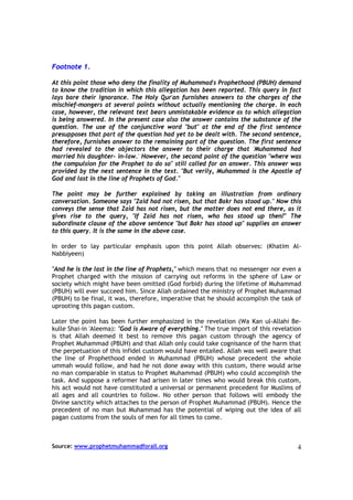 Finality of prophethood by maududi | PDF