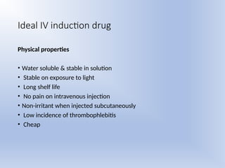 final intravenous anaesthesia PowerPoint presentation | PPTX