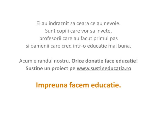 Finalizare proiect 066: Descriere, fotografii si multumiri | PPTX