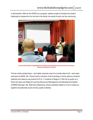 Finalization of-lesson-guides-in-homeroom-guidance | PDF