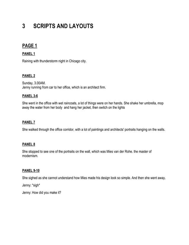 The Architecture of Comics: Jenny's Dream | PDF