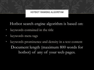 Hotbot ppt | PPTX