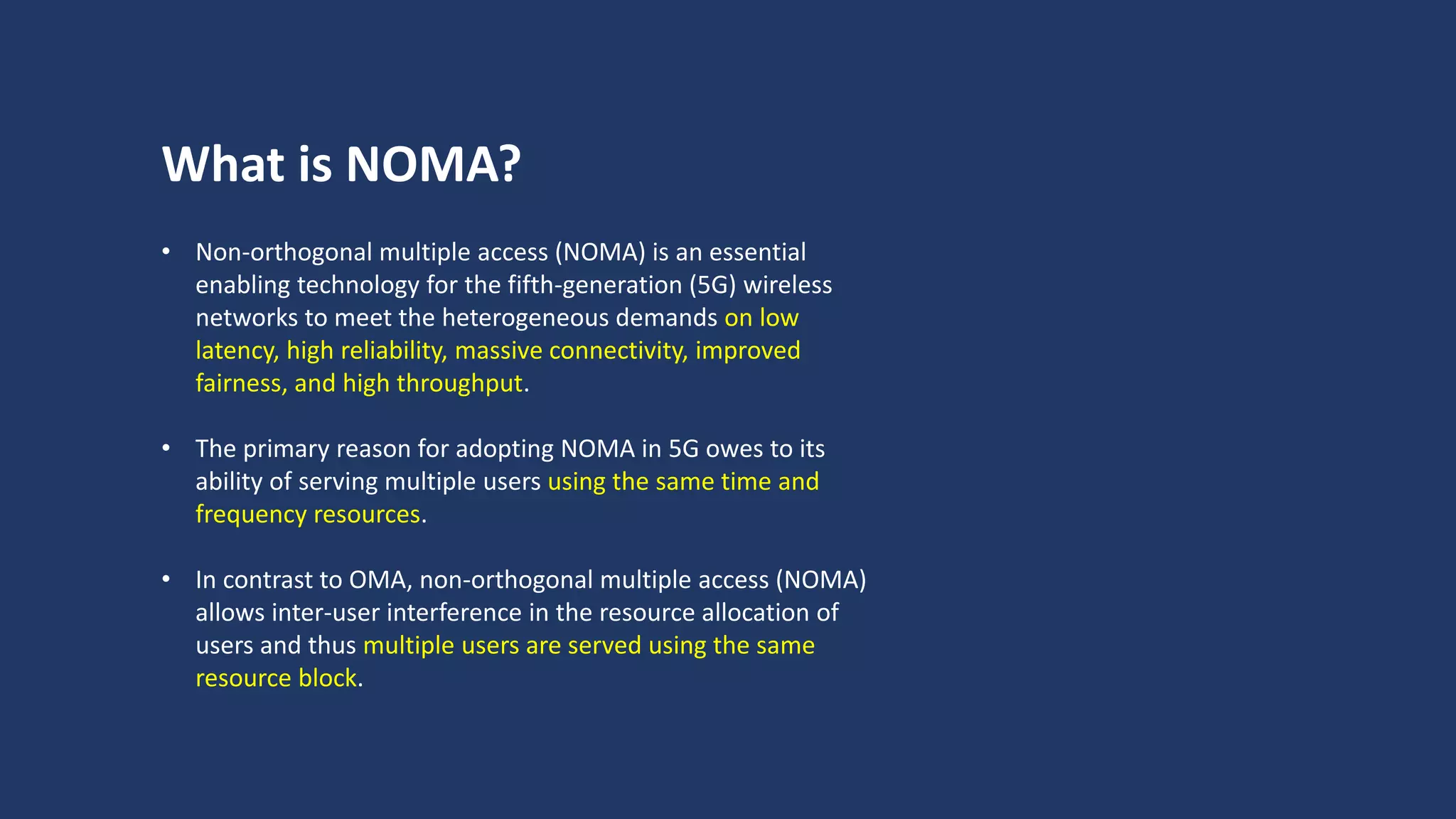 NOMA in 5G Networks | PPTX