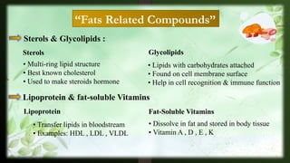 Fats and their importance and functions, waxes.pptx