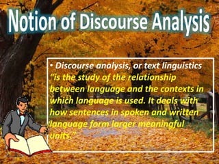 Discourse Analysis | PPTX