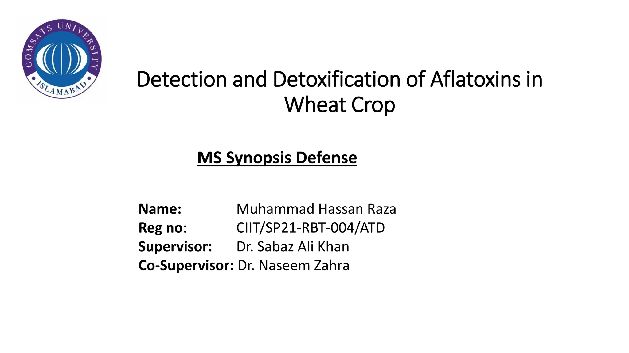 detection and detoxification of aflatoxin | PDF