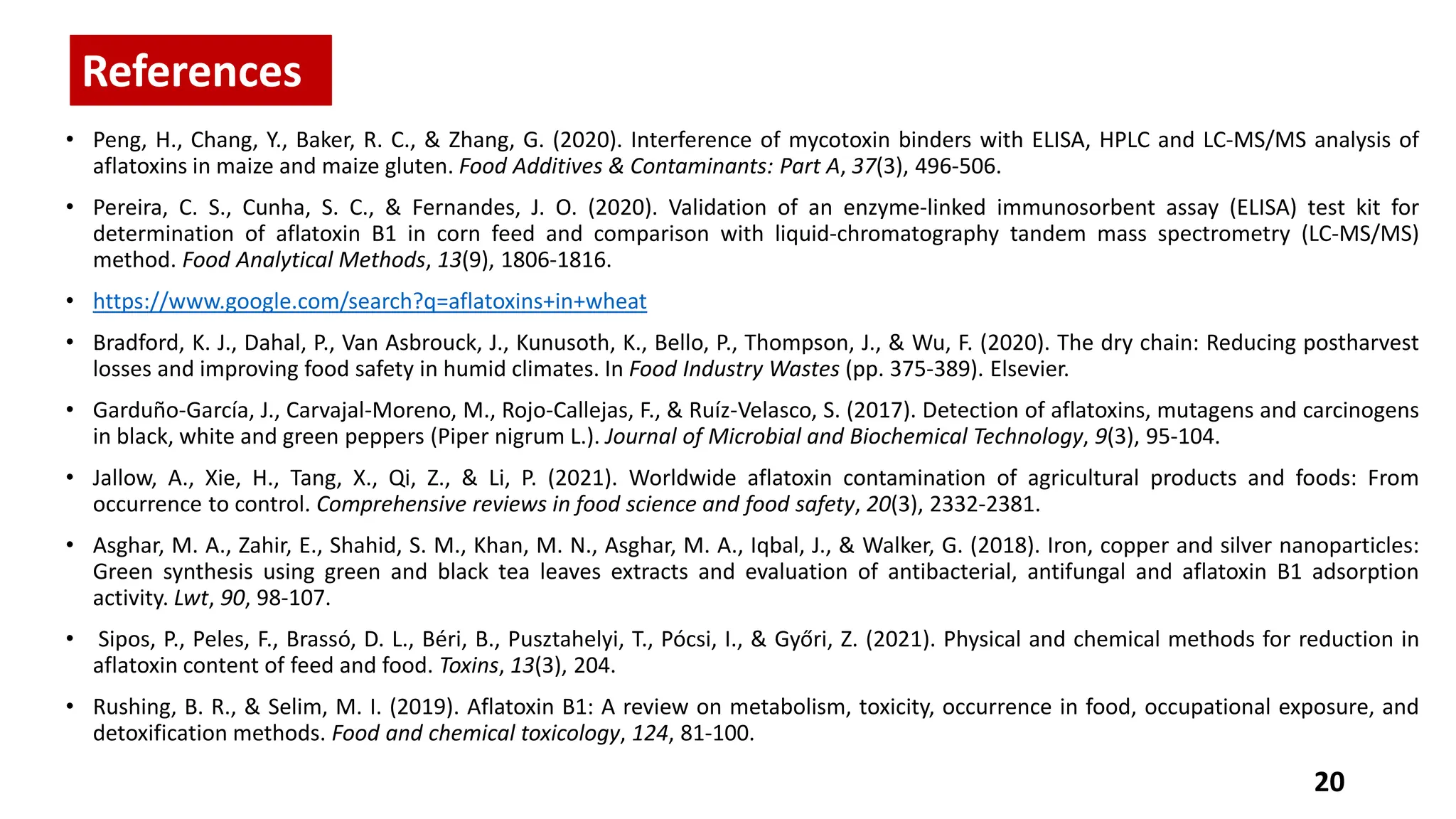 detection and detoxification of aflatoxin | PDF