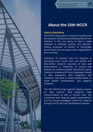 15th National Conference for Clinical Research (NCCR) | PDF