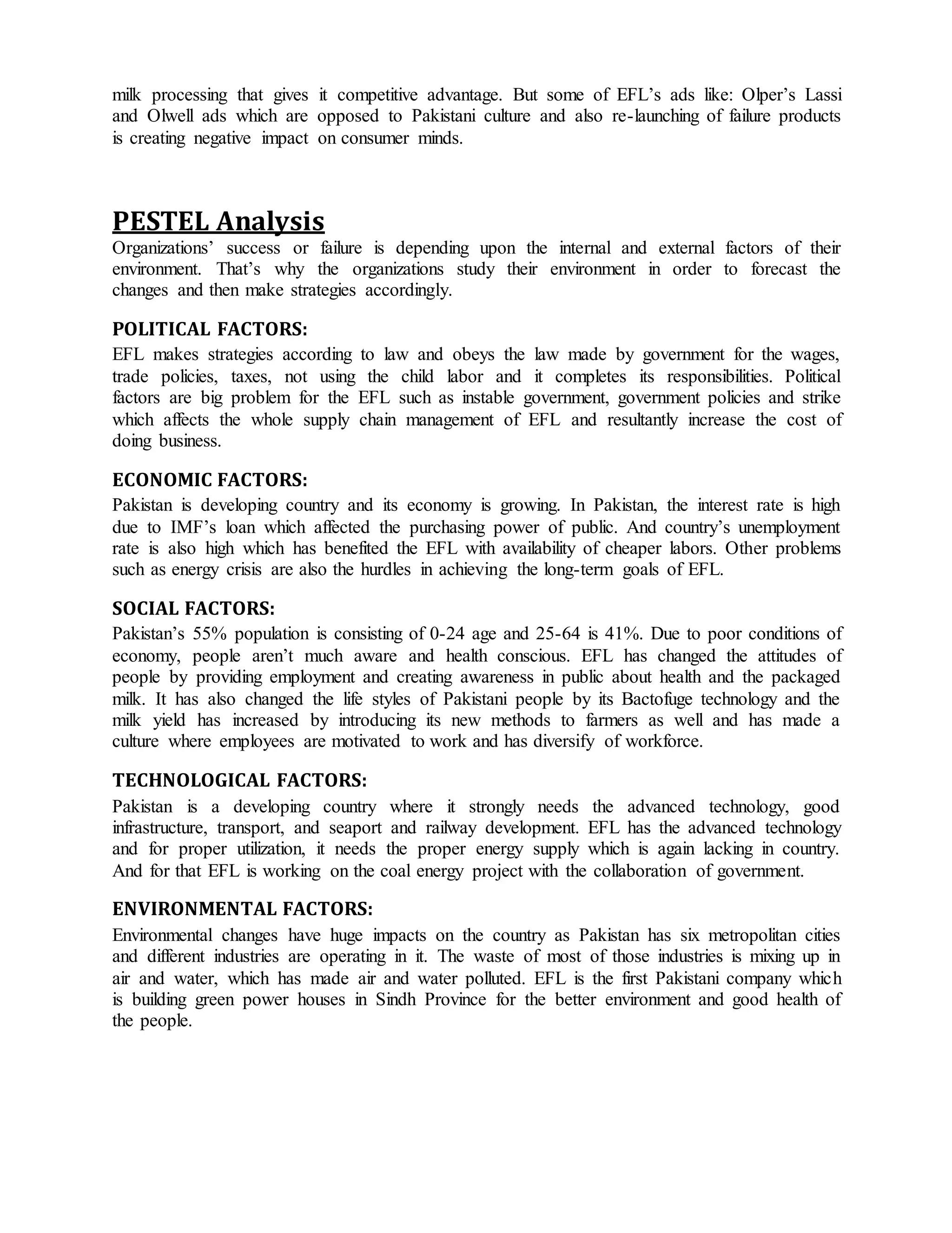 Marketing Report on Engro Foods | DOCX