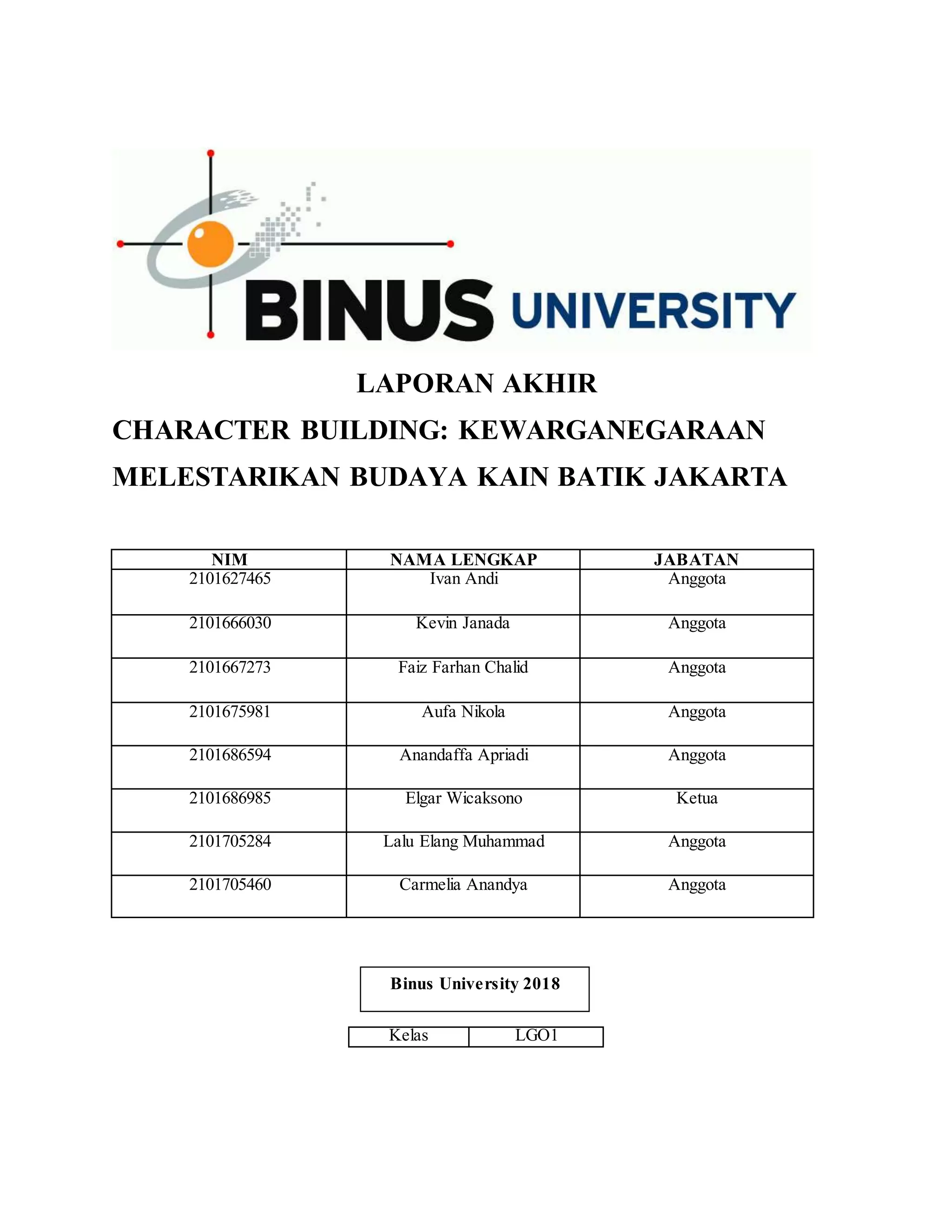 Laporan Akhir Kegiatan CB Kewarganegaraan | DOCX
