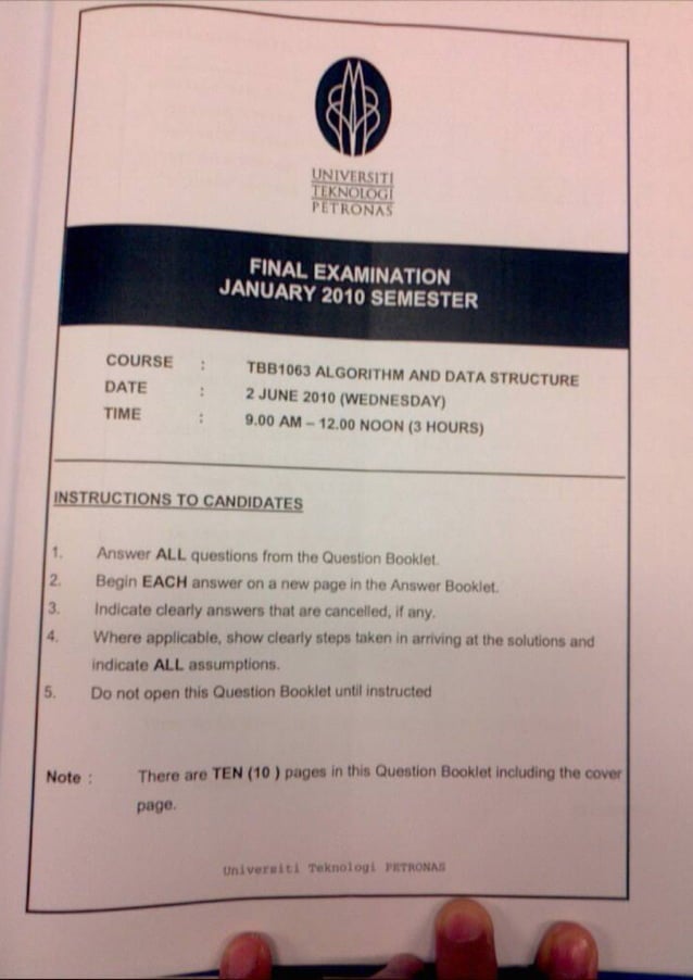 Final Paper Utp Algorithm Data Structure January 2010 Pdf 9925