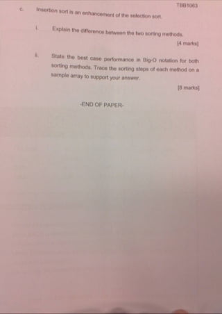 Final Paper UTP Algorithm Data Structure January 2010 | PDF