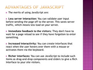 Introduction to Javascript | PPTX