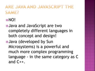 Introduction to Javascript | PPTX