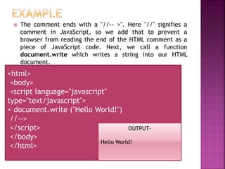Introduction to Javascript | PPTX