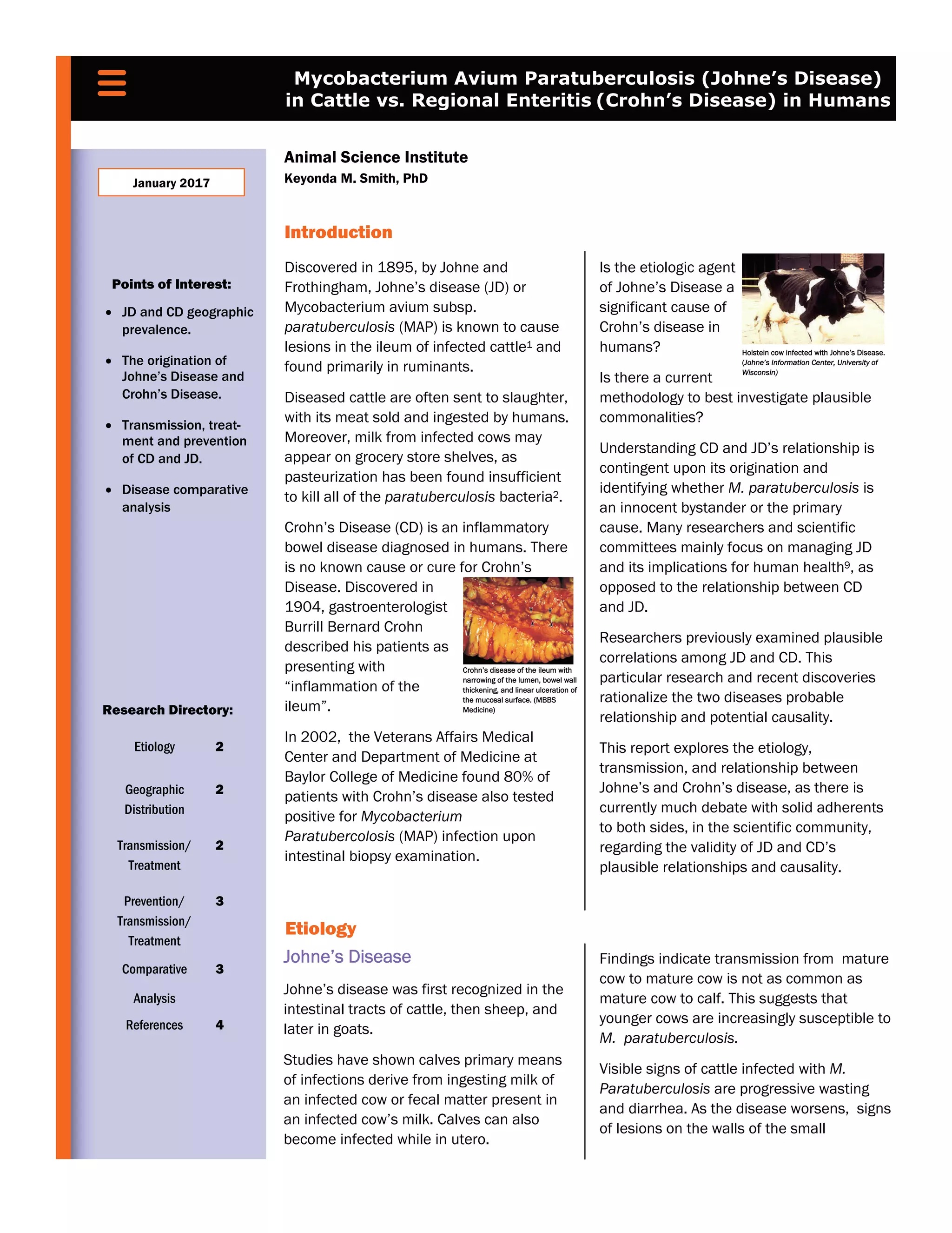 Mycobacterium Avium Paratuberculosis (Johne’s Disease) | PDF