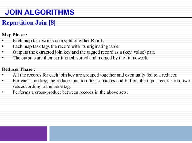 Join Algorithms In Mapreduce Ppt
