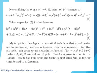 Cassini Oval to Limacon : an analytic conversion | PDF