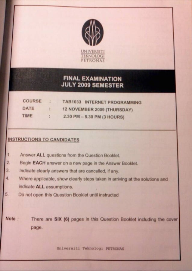 Final Paper UTP Web Development Application July 2009 | PDF