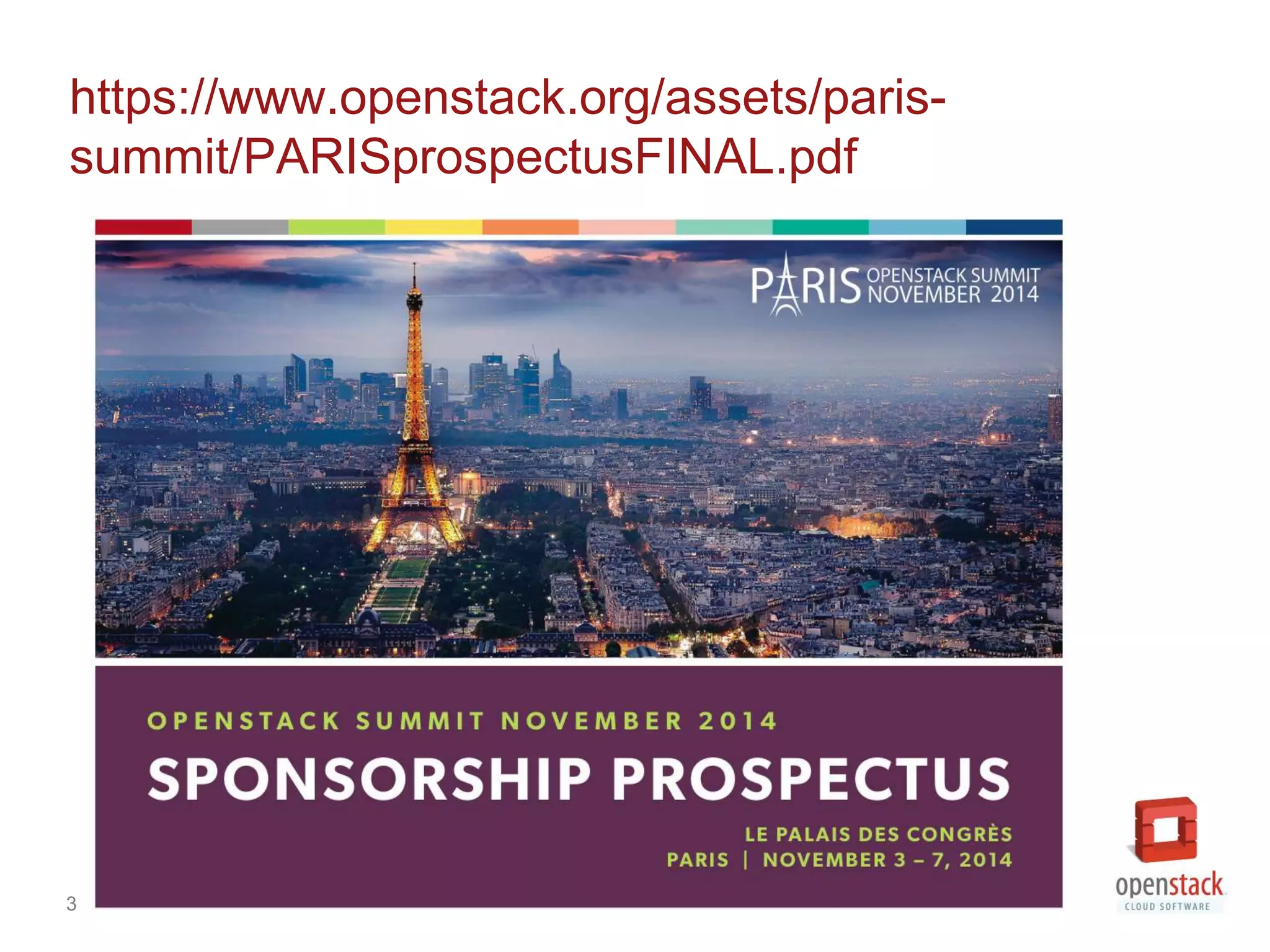OpenStack Paris Summit: Sponsorship Overview | PPT