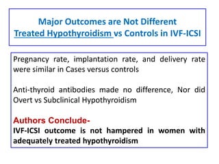 Thyroid Disorders & infertility Dr jyoti Agarwal , Dr Sharda Jain | PPTX