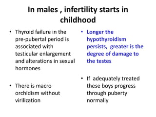 Thyroid Disorders & infertility Dr jyoti Agarwal , Dr Sharda Jain | PPTX