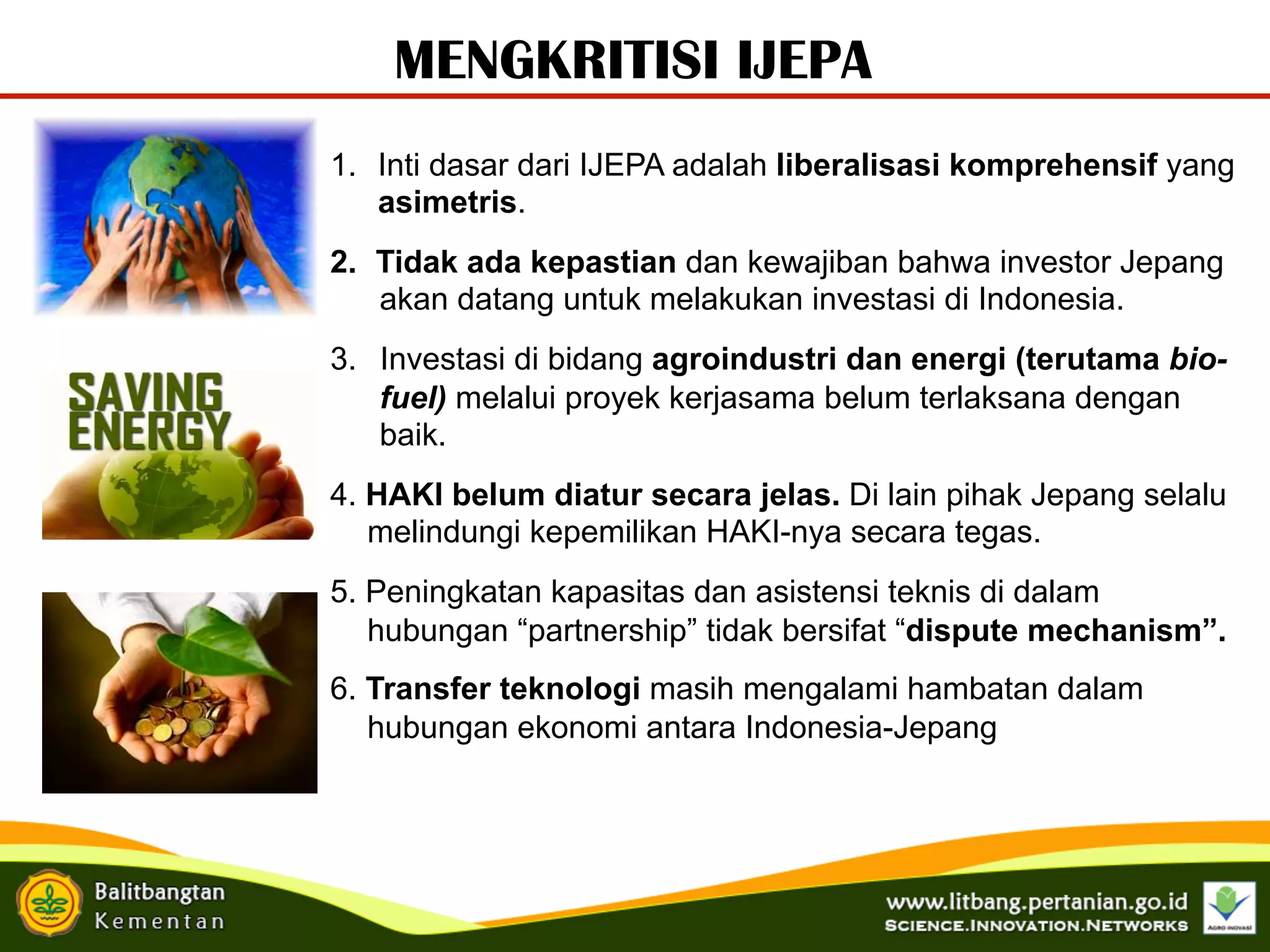 Peluang dan Tantangan Kerjasama di Bidang Pertanian dalam Kerangka ...